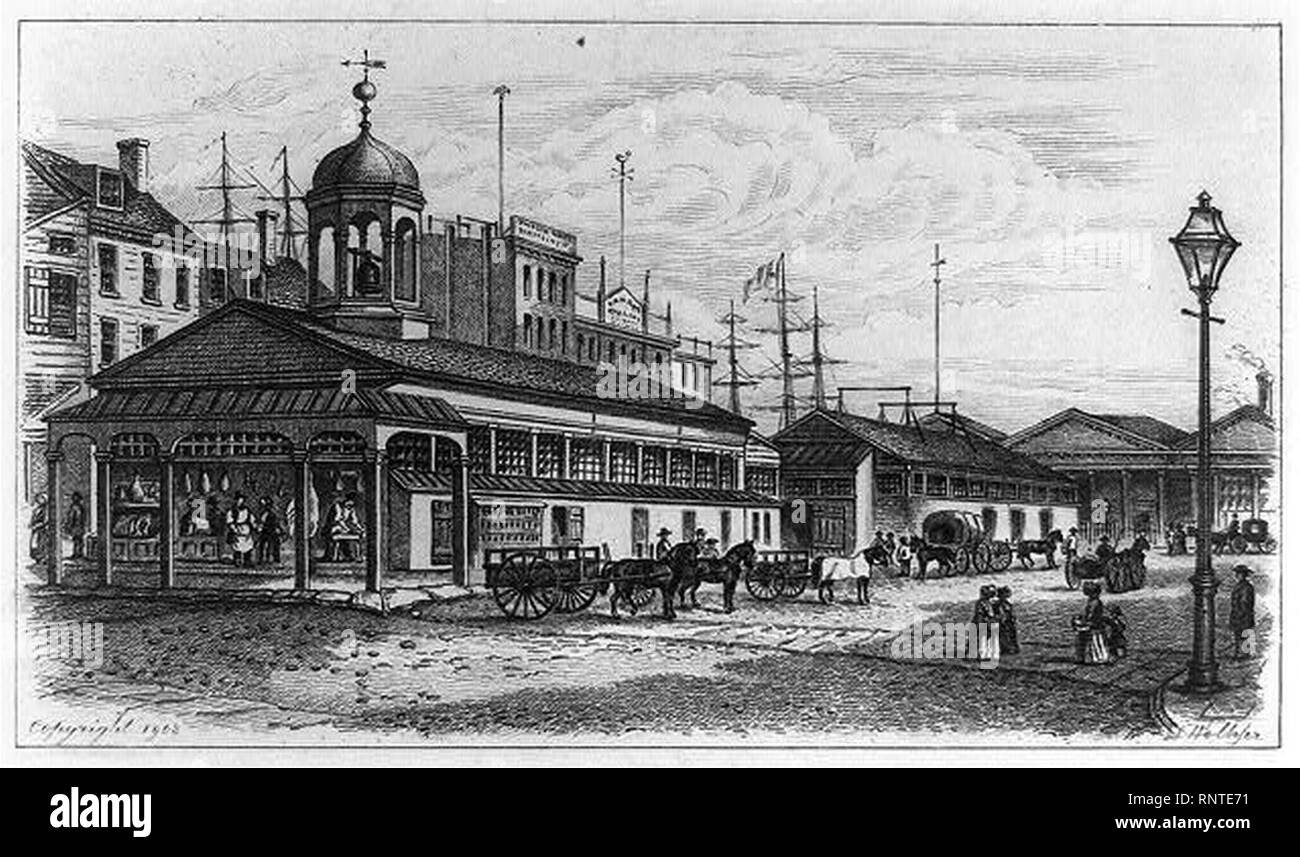 Catherine Market 1850 Stock Photo - Alamy