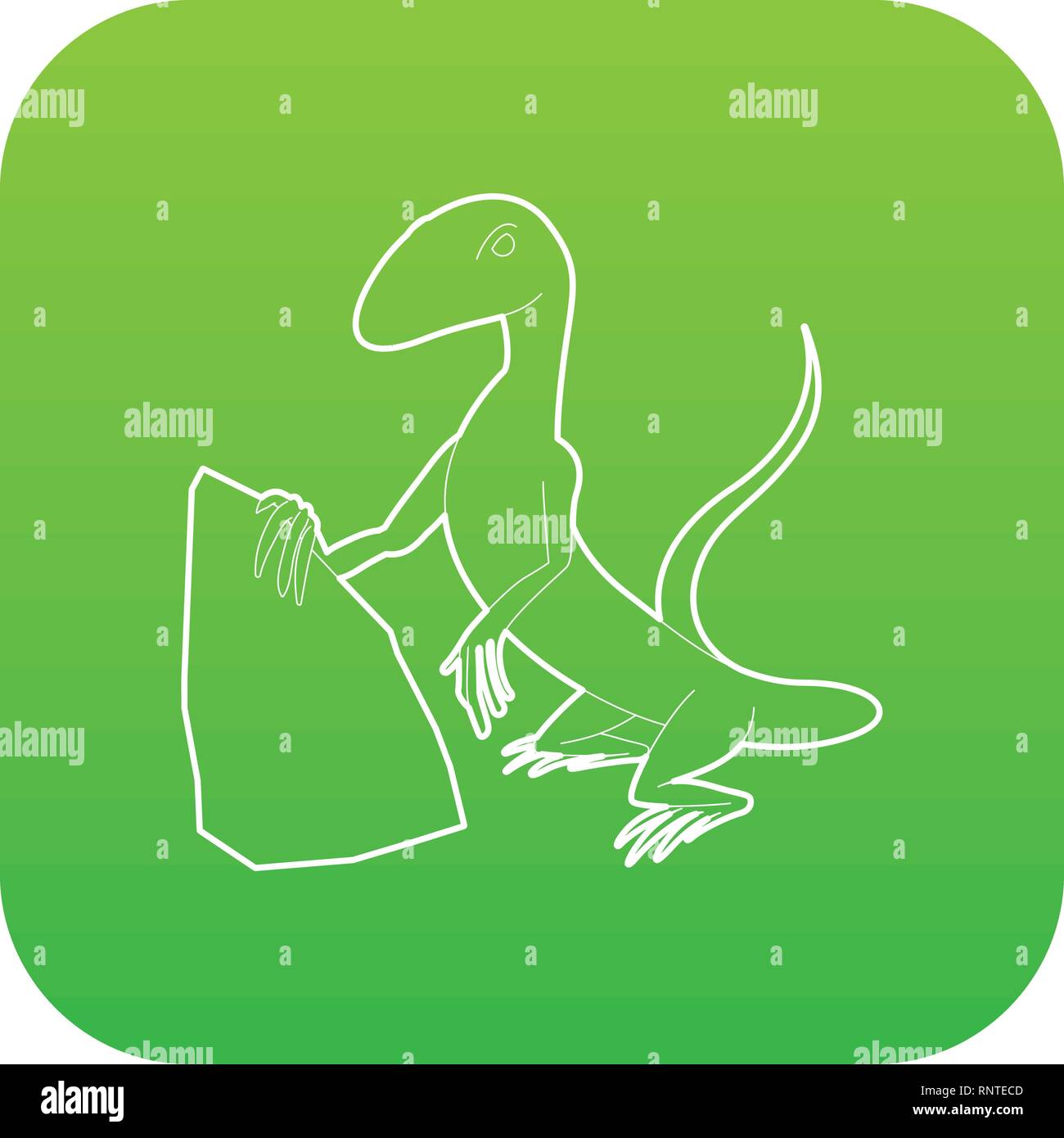 Standing lizard icon green vector Stock Vector Image & Art - Alamy