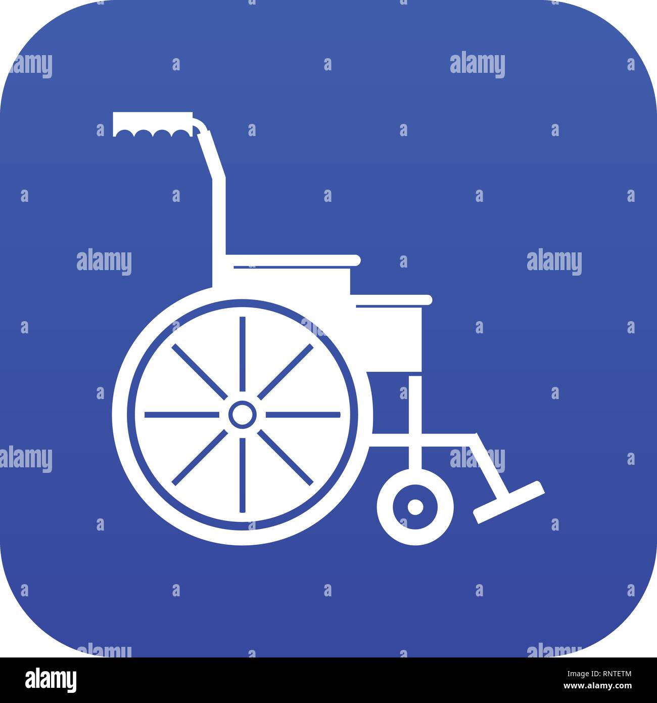 Wheelchair icon digital blue Stock Vector Image & Art - Alamy