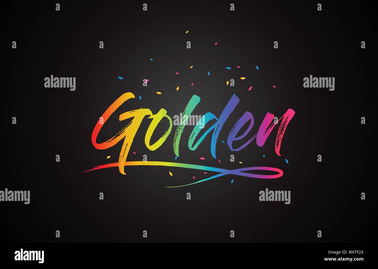 The golden word Stock Vector Images - Alamy