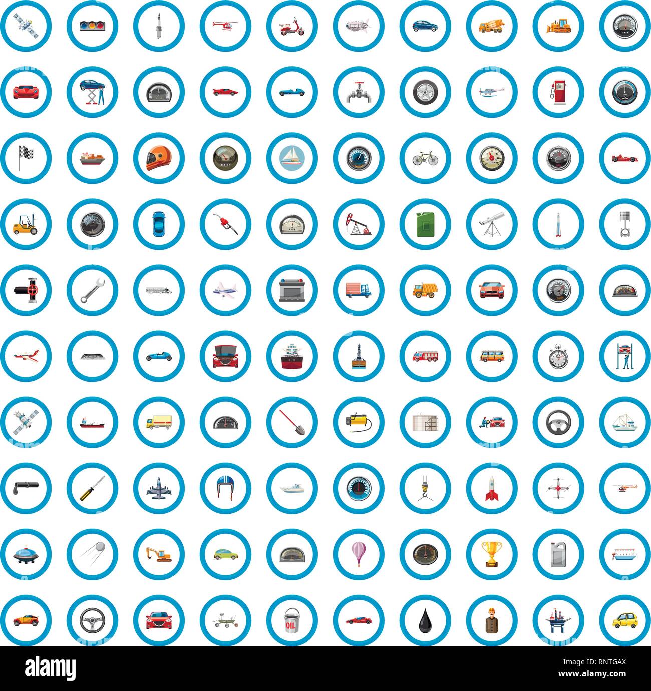 100 auto repair icons set, cartoon style Stock Vector Image & Art - Alamy