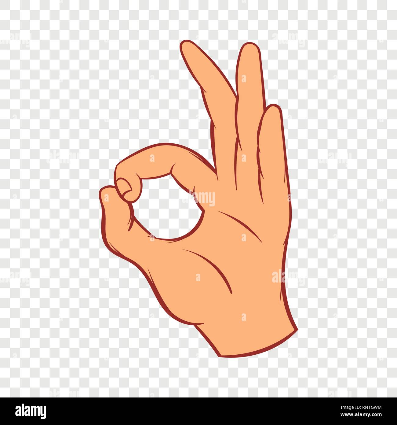 OK sign icon in cartoon style Stock Vector Image & Art - Alamy