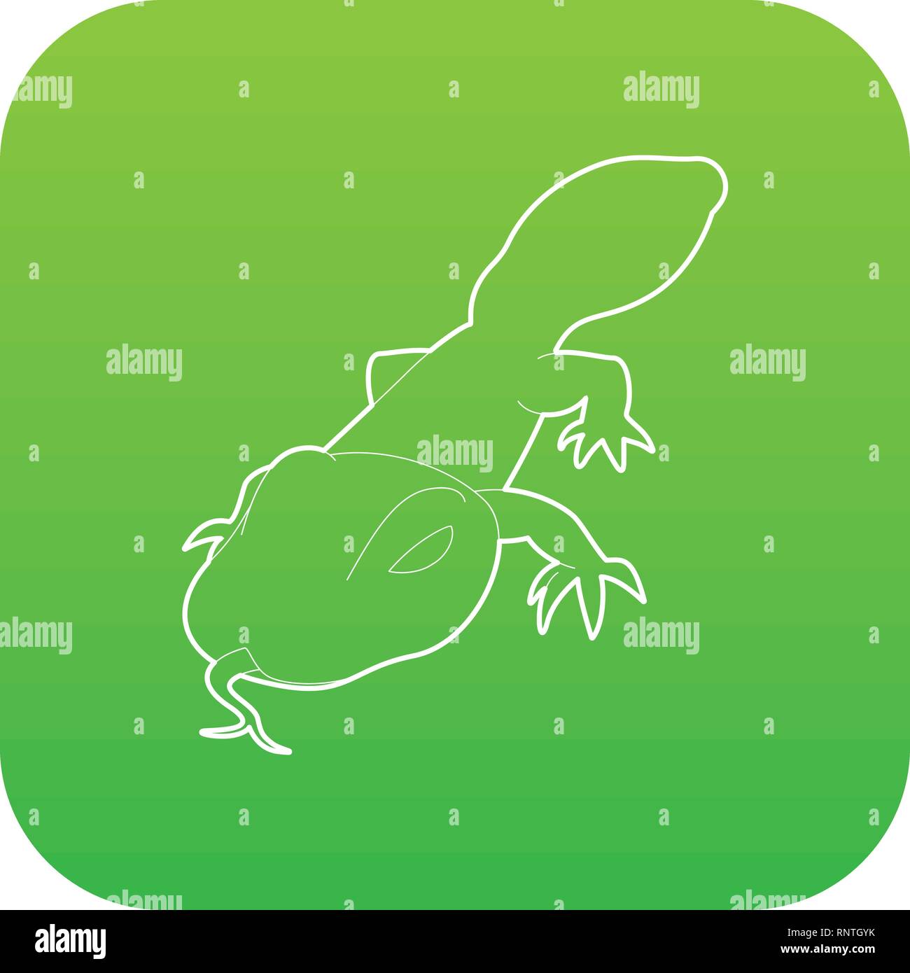 Spotted lizard icon green vector Stock Vector Image & Art - Alamy