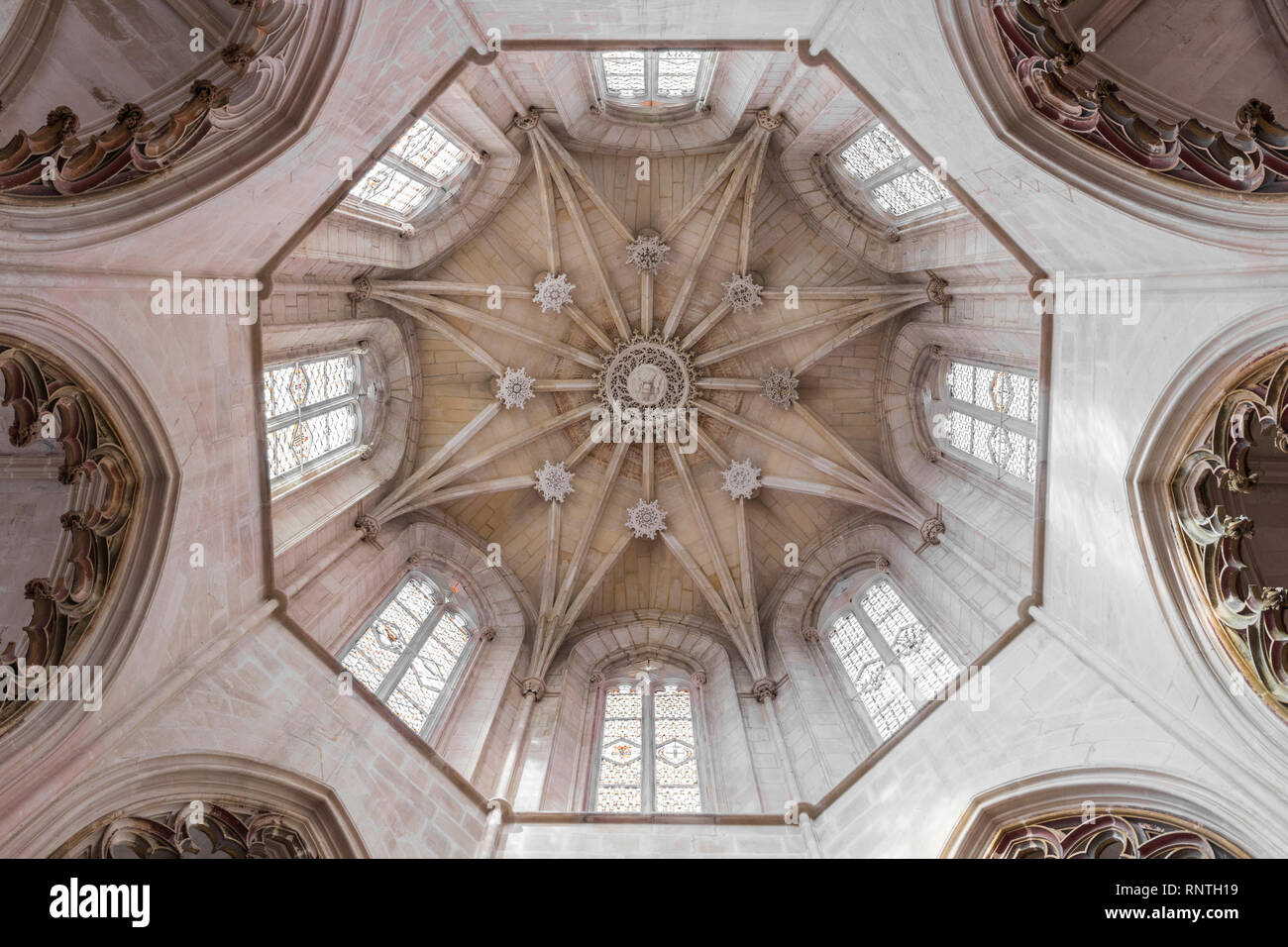 Batalha, Portugal. The Founders' Chapel (Capela do Fundador), royal ...