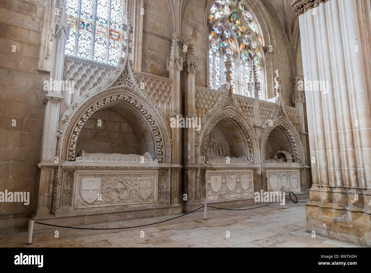 Batalha, Portugal. The Founders' Chapel (Capela do Fundador), royal ...