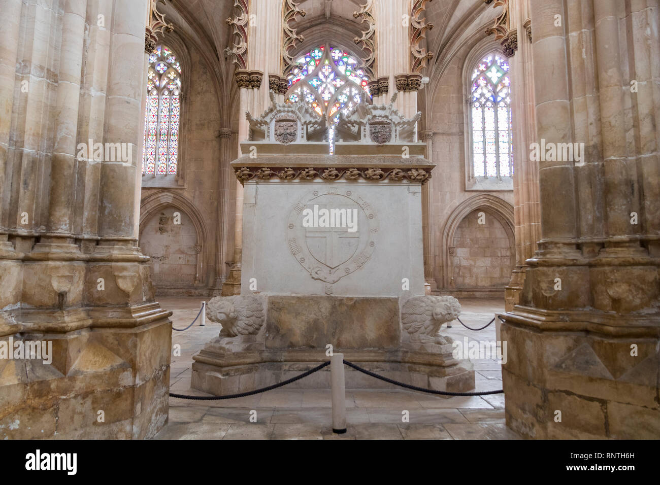 Batalha, Portugal. The Founders' Chapel (Capela do Fundador), royal ...