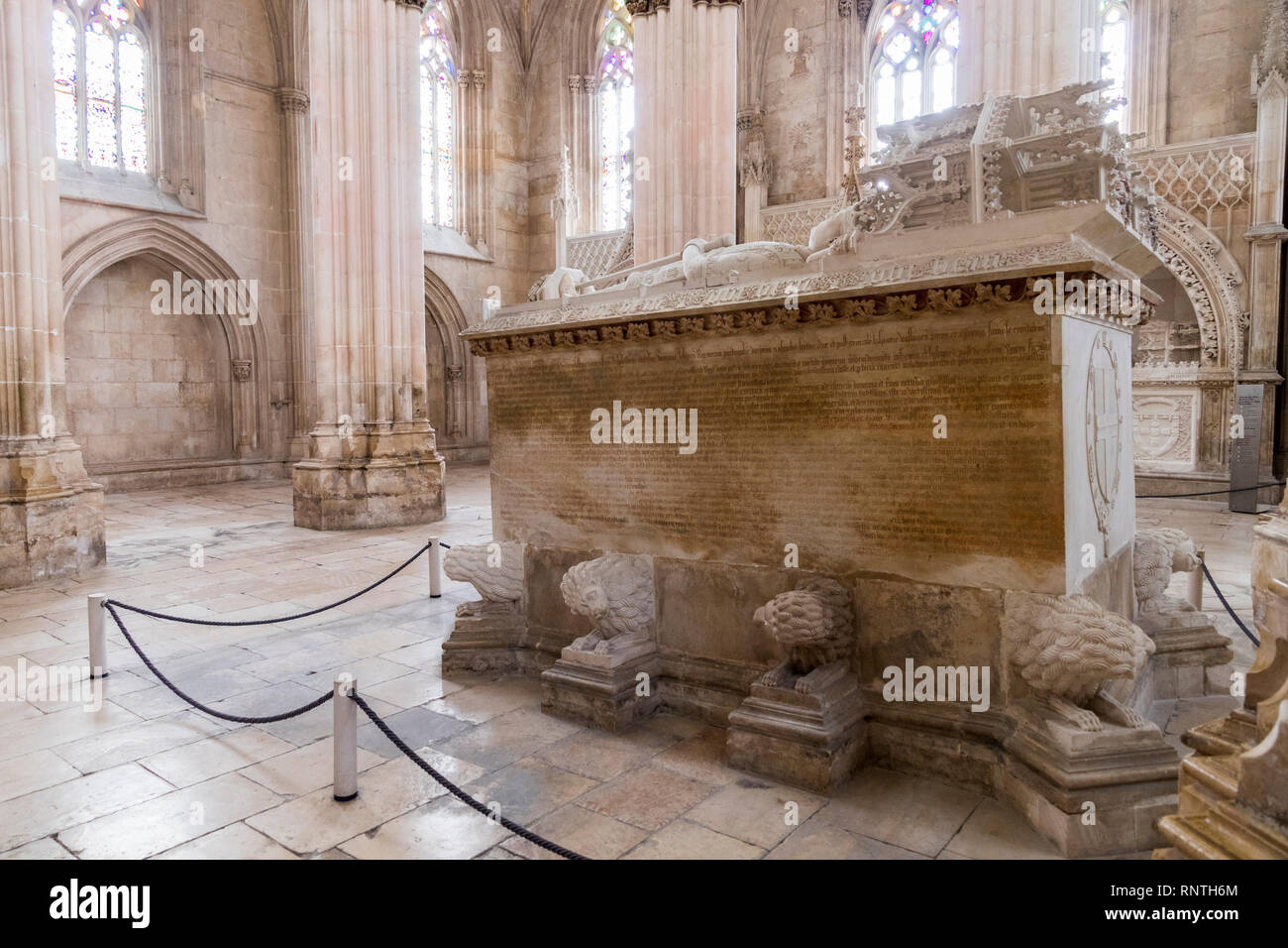 Batalha, Portugal. The Founders' Chapel (Capela do Fundador), royal ...