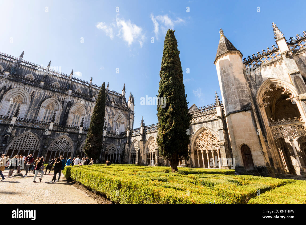 Batalha, Portugal. Manueline flamboyant gothic carved windows in the ...