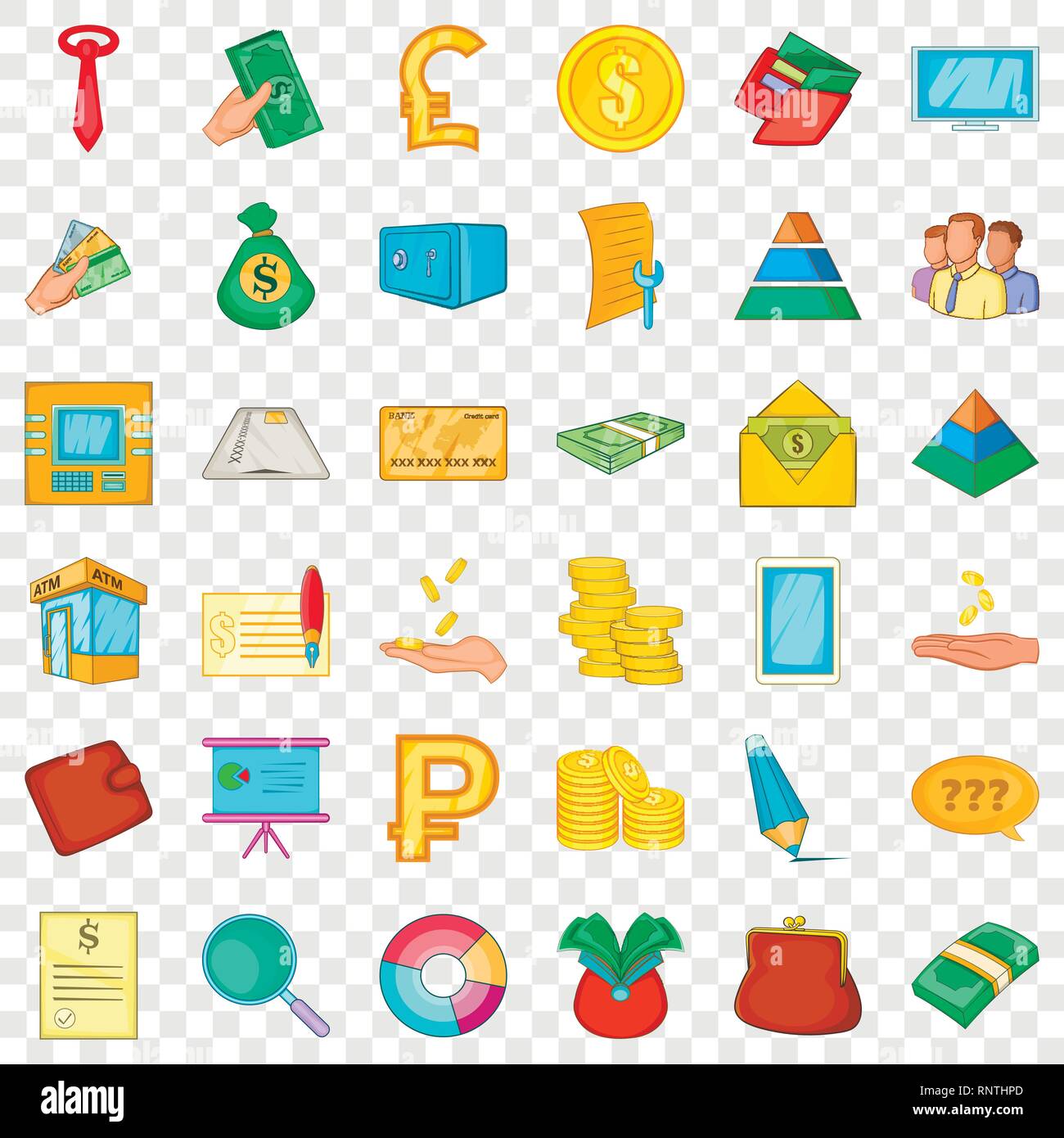 Banking icons set, cartoon style Stock Vector Image & Art - Alamy