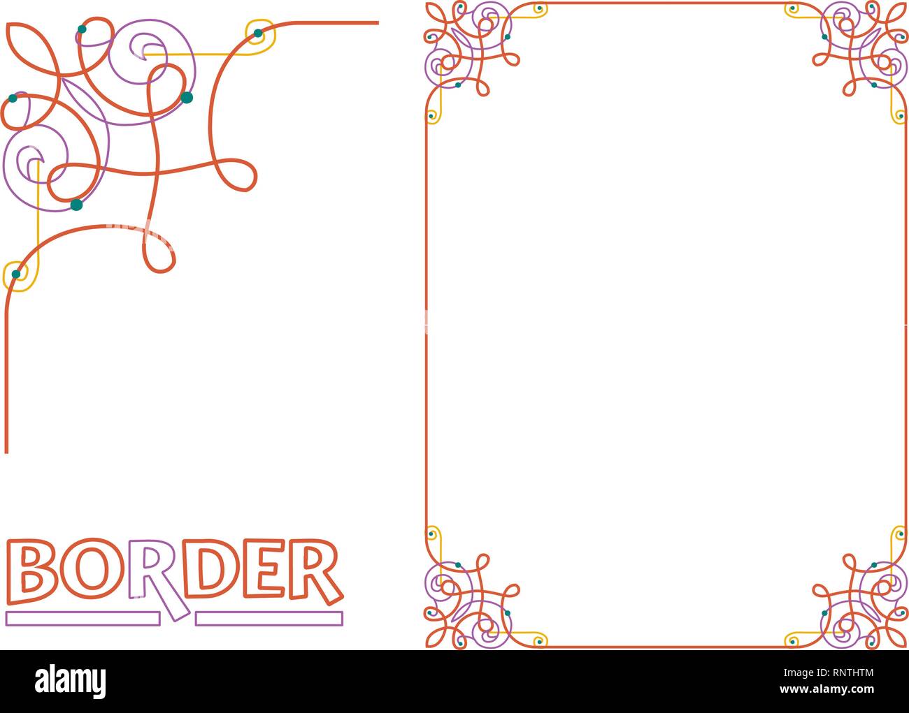 Old World Borders Vector - Tiled frame in plant leaves and flowers ...