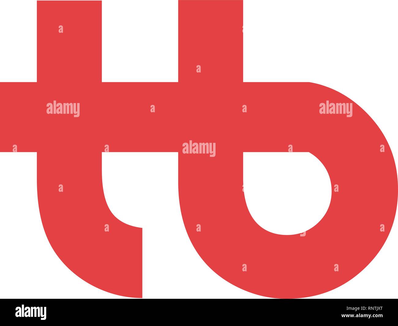 vector illustration logo company letter t h and b Stock Vector Image ...