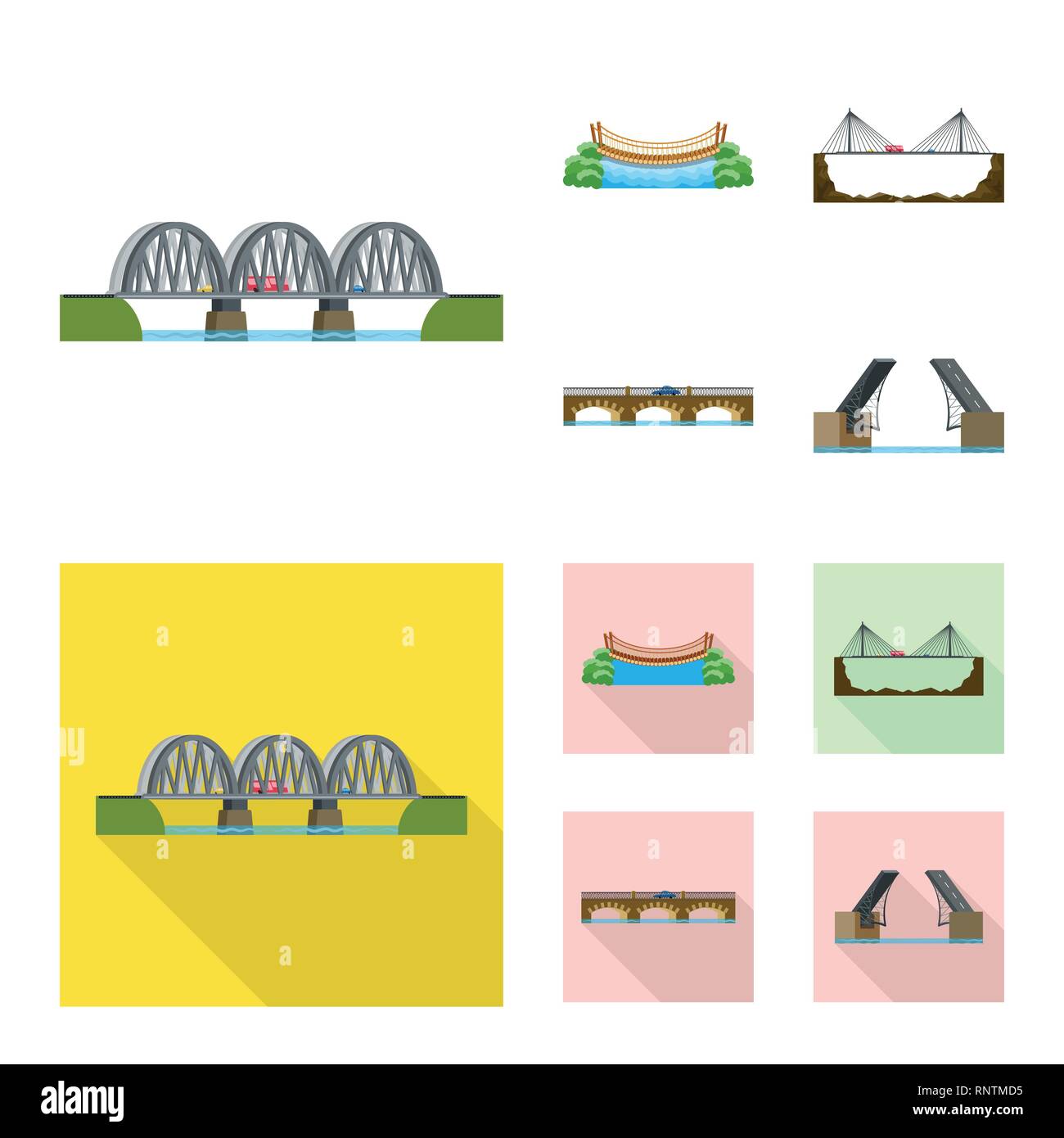 Vector illustration of connection and design symbol. Collection of connection and side vector ...