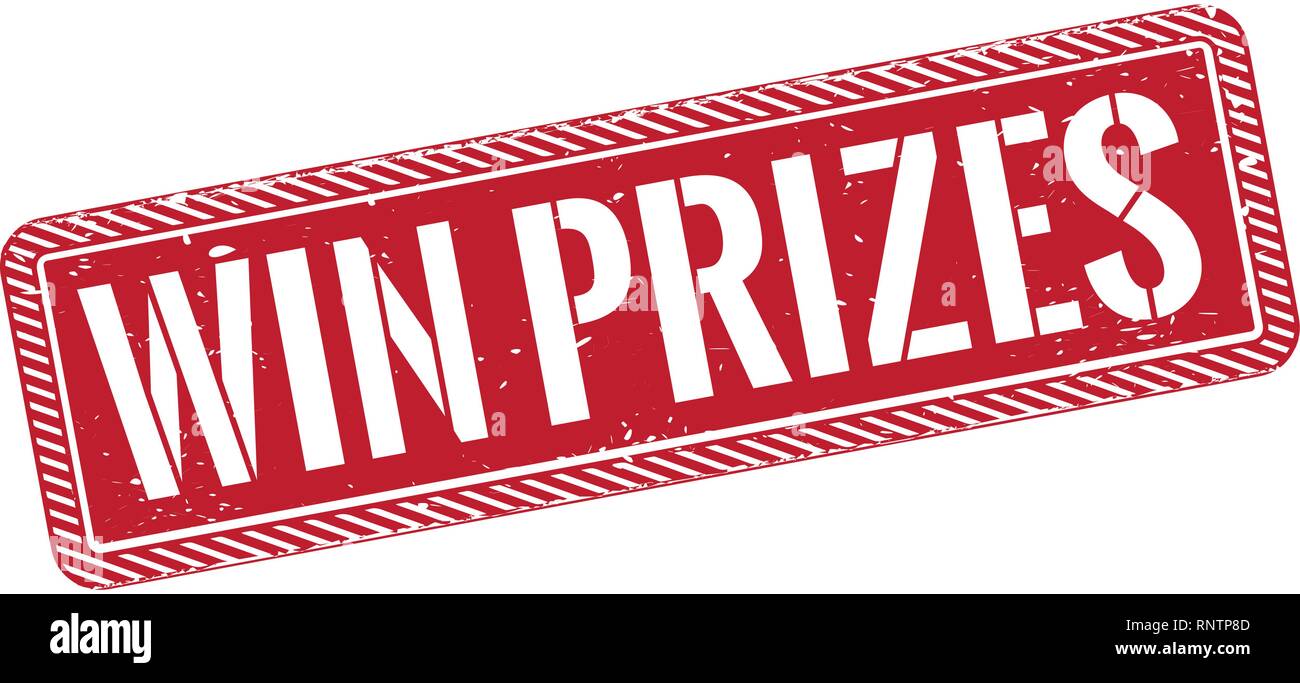 win prizes red rubber web stamp Stock Vector Image & Art - Alamy