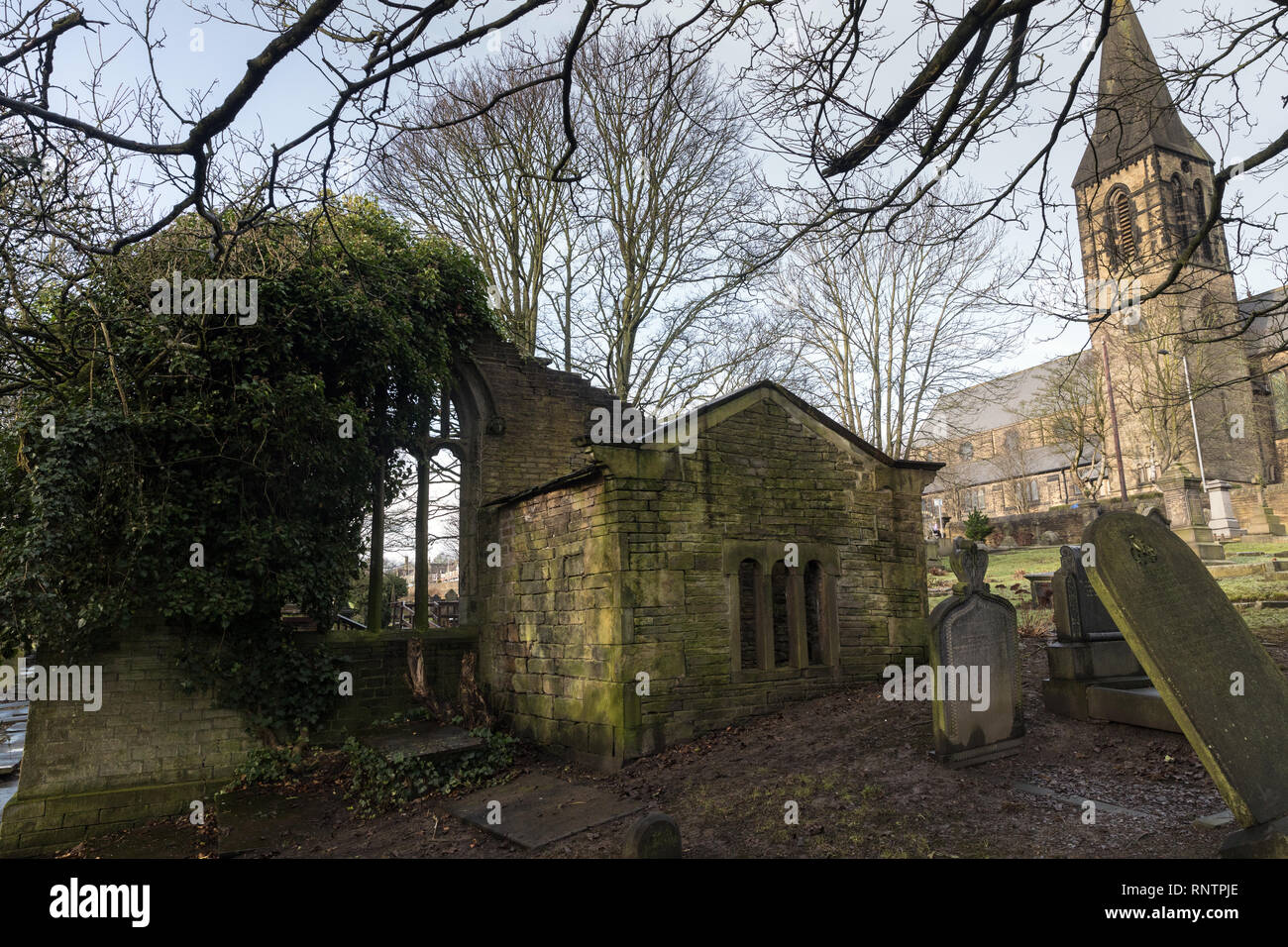 The ruins of the Chapel of St James, commonly known as the Old Bell ...