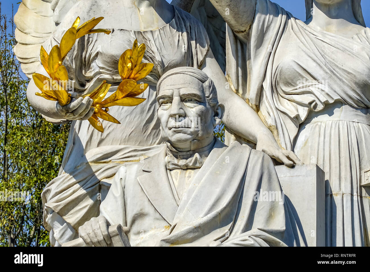 President Benito Juarez Hemicyle Monument Mexico City Mexico. Juarez is ...