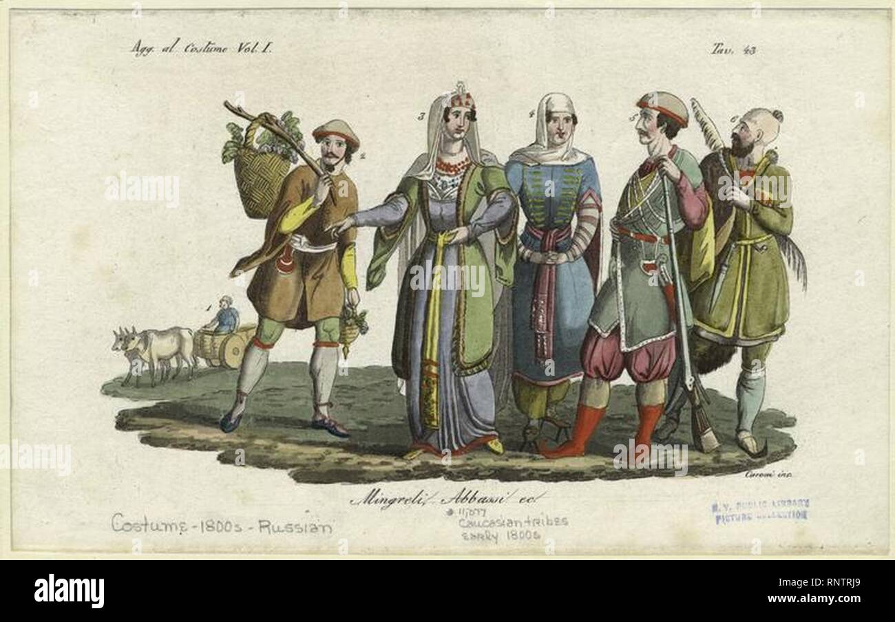Caucasian tribes early 1800s Stock Photo - Alamy