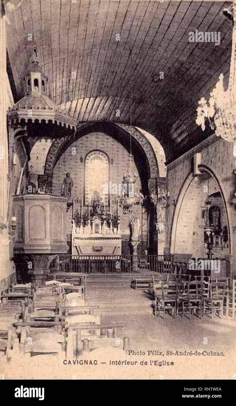 Cavignac - église 4 Stock Photo - Alamy