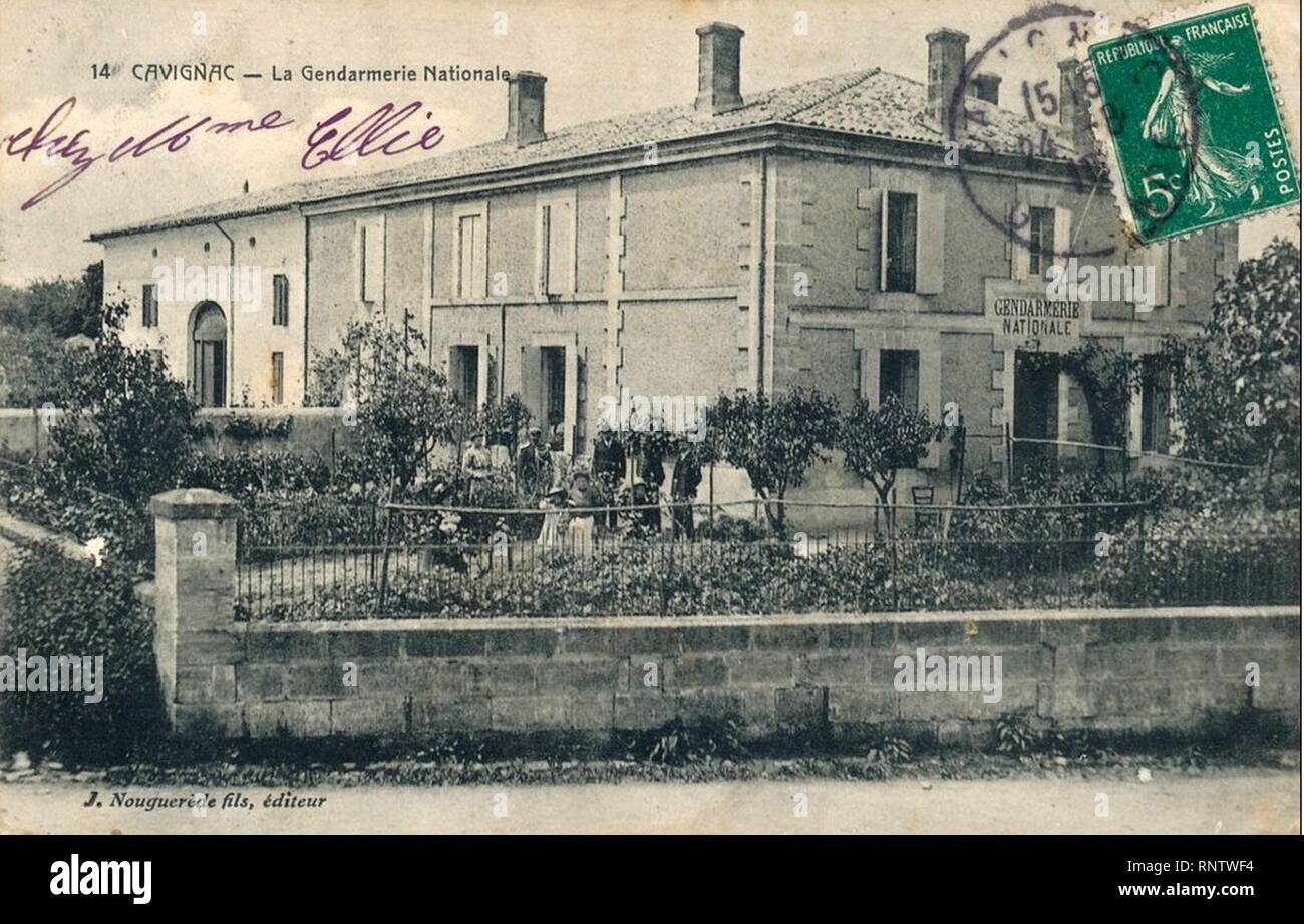Cavignac - Gendarmerie 2 Stock Photo - Alamy
