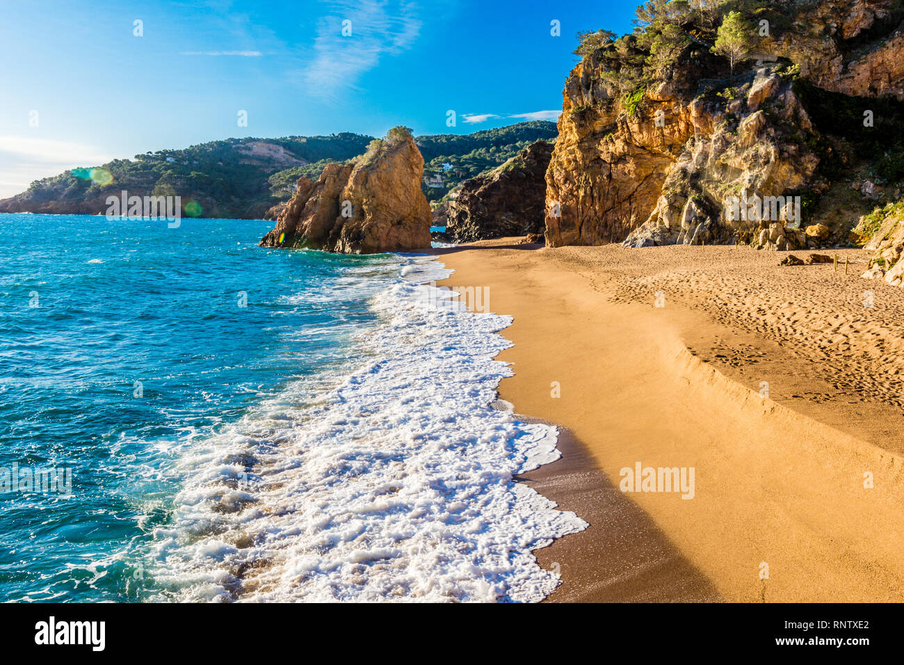 The Beach of Illa Roja Stock Photo - Alamy