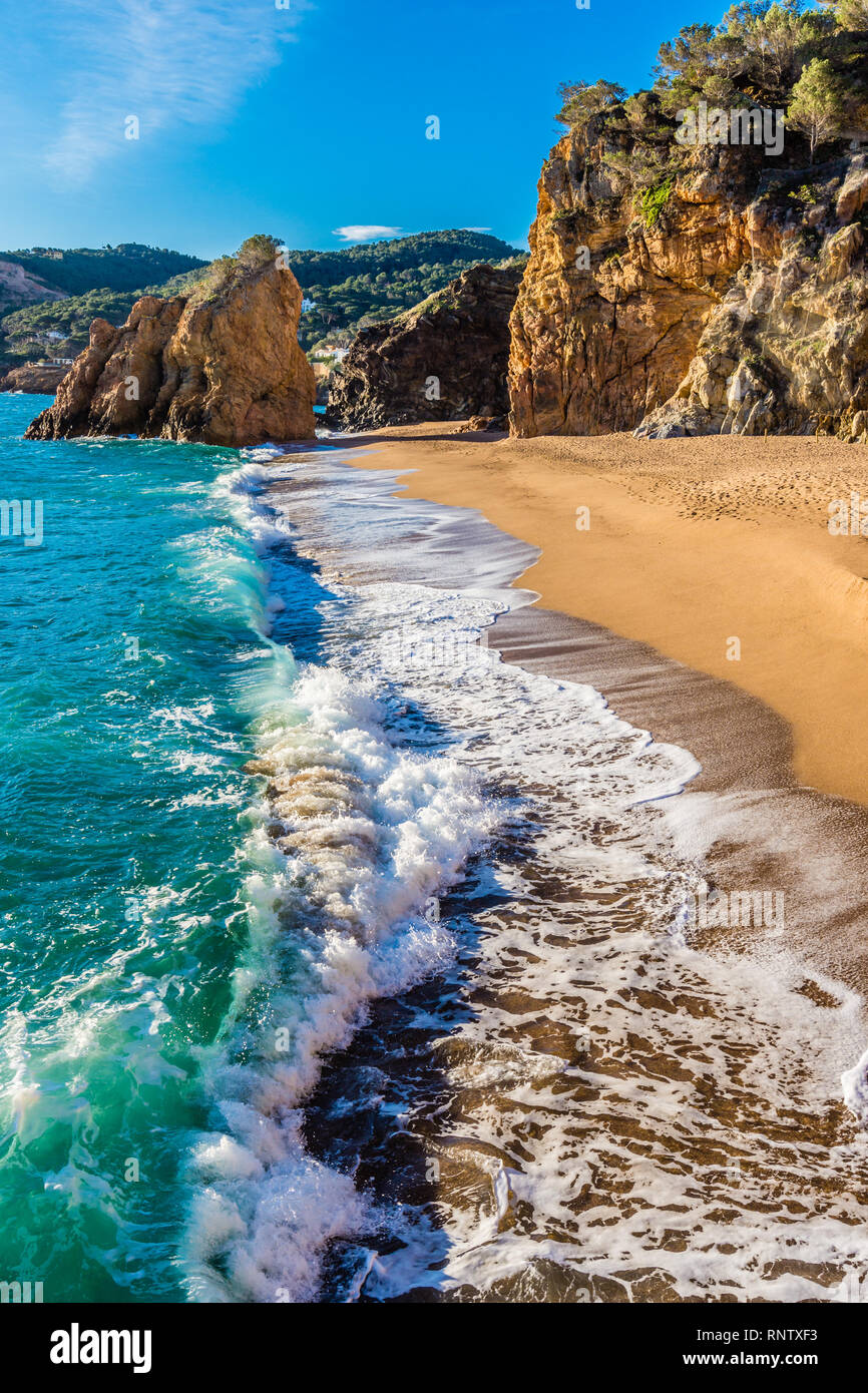The Beach of Illa Roja Stock Photo - Alamy