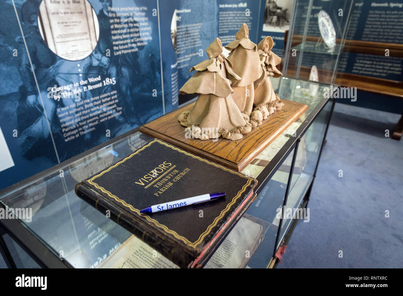 A display in St James’s Church, Thornton, Bradford, where the Rev ...