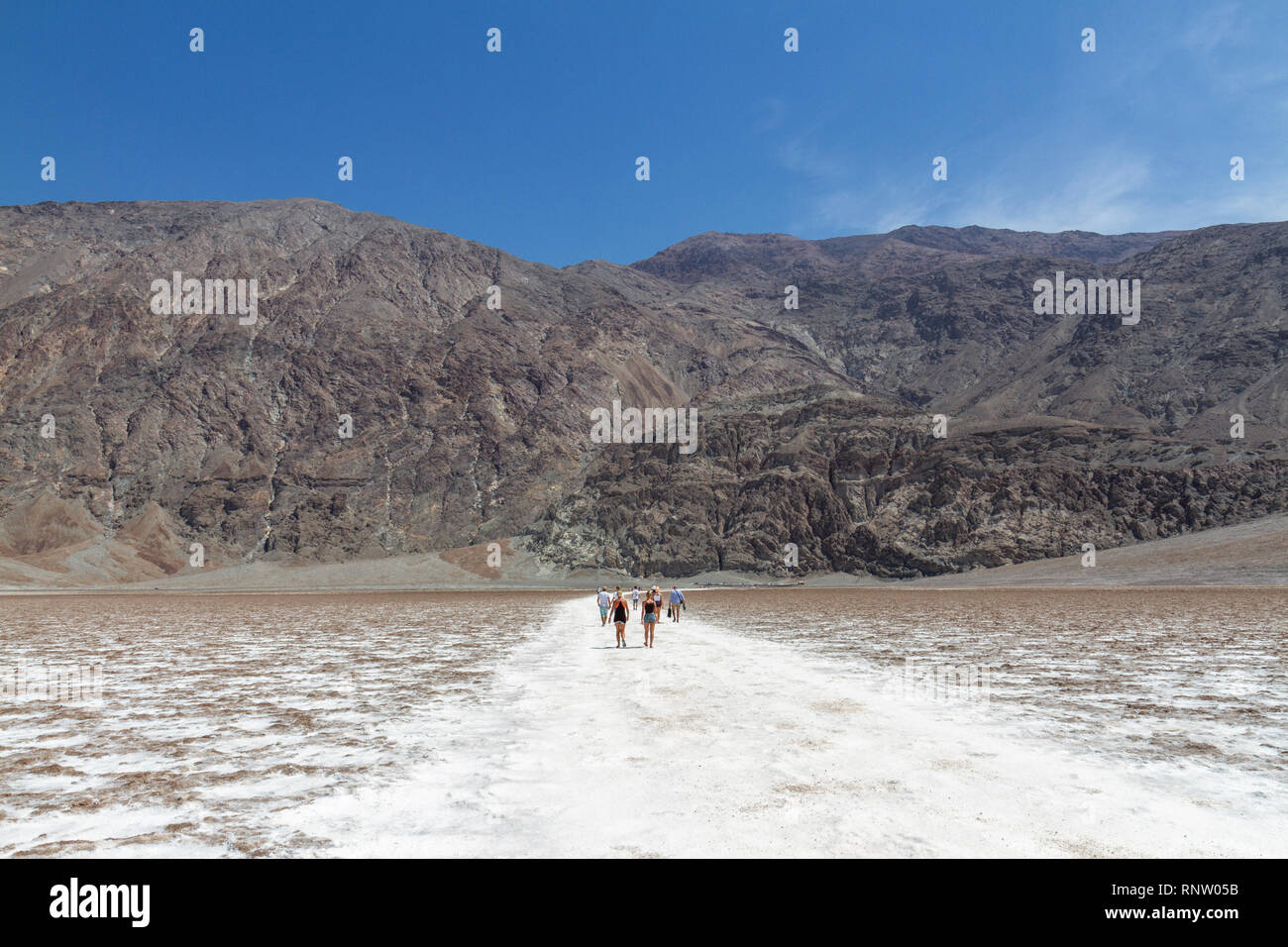 View from salt pan, Badwater Basin, Death Valley National Park ...