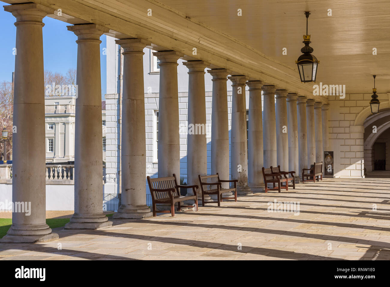 The Colonnade between the National Maritime Museum and the Queen's ...