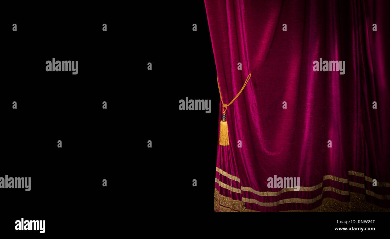 Hand opening stage curtain audience hi-res stock photography and images ...