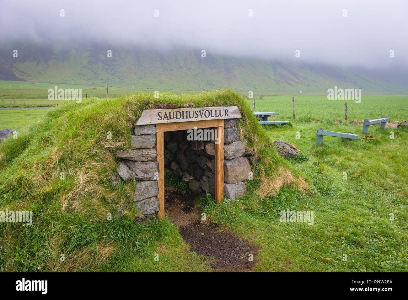 Saudhusvollur shed in South part of Iceland Stock Photo - Alamy
