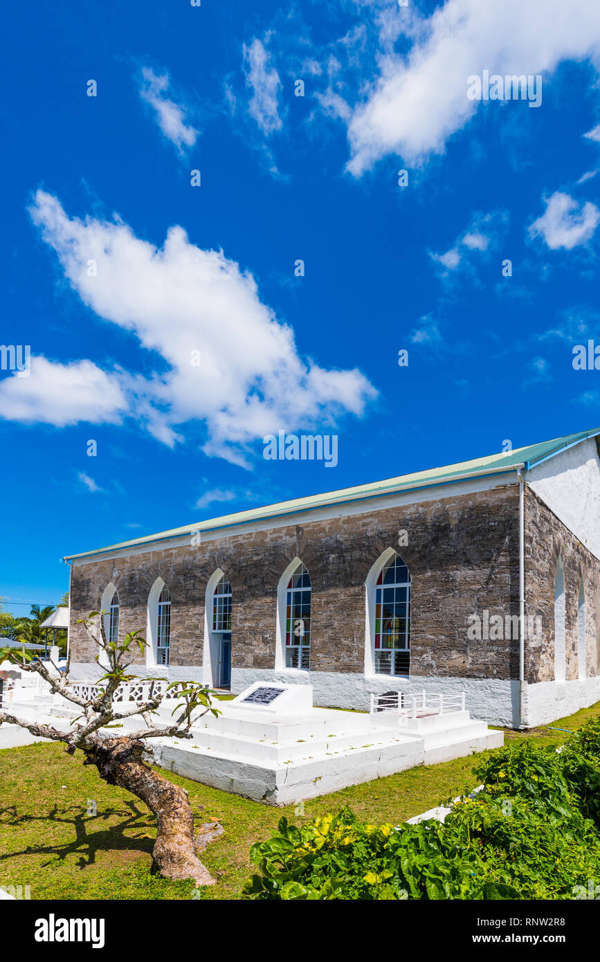 Christian Church of the Cook Islands in Avarua, Rarotonga. Burial place ...