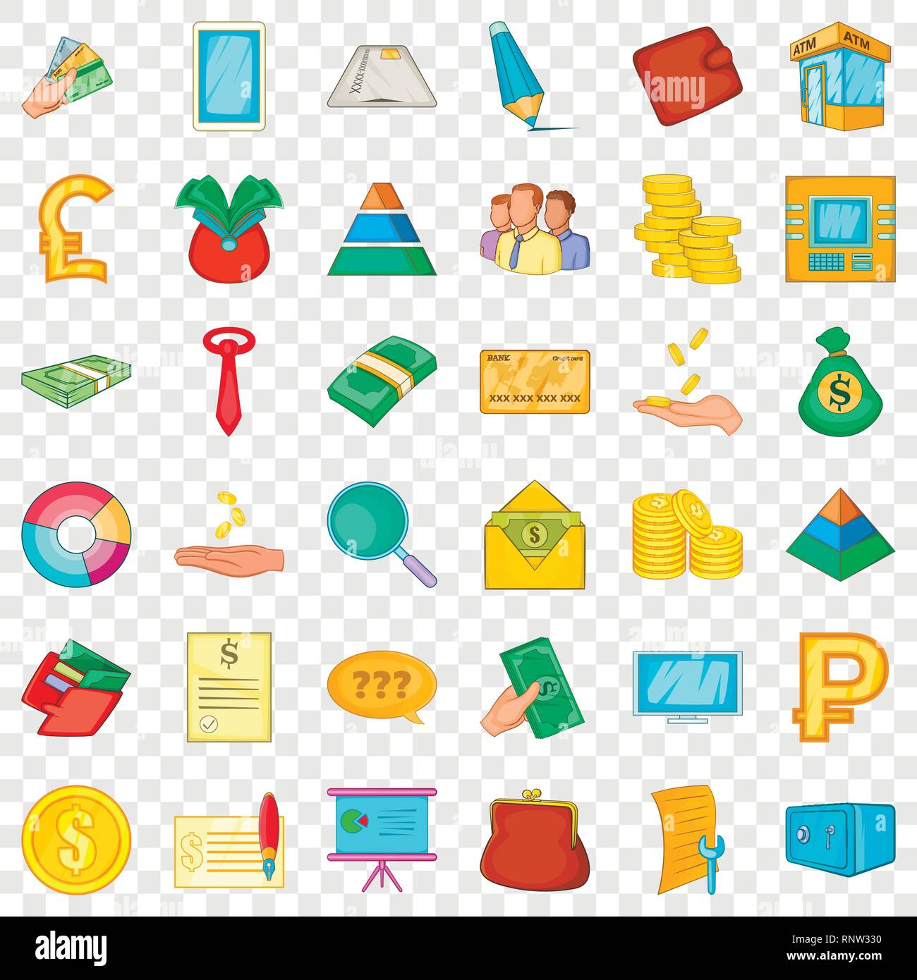 Bookkeeping icons set, cartoon style Stock Vector Image & Art - Alamy