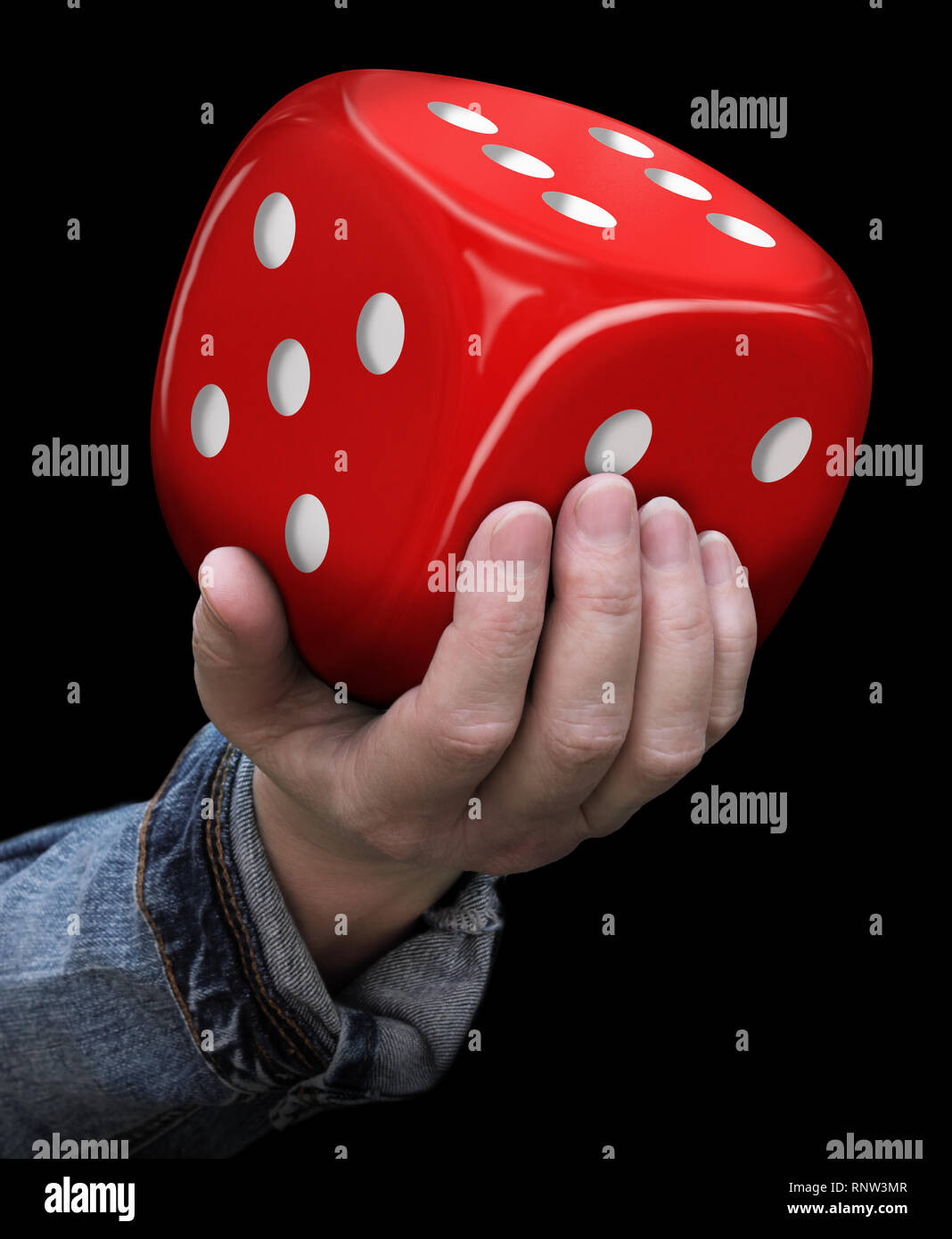Dice in hand hi-res stock photography and images - Alamy