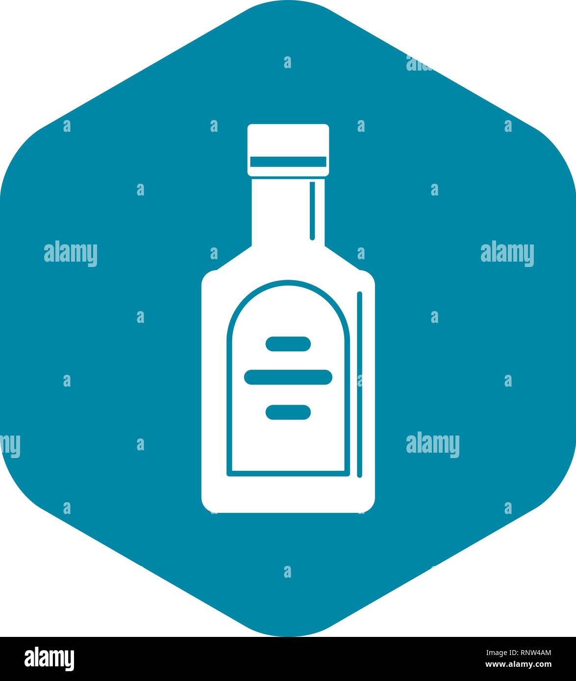 Bottle of whiskey icon, simple style Stock Vector Image & Art - Alamy