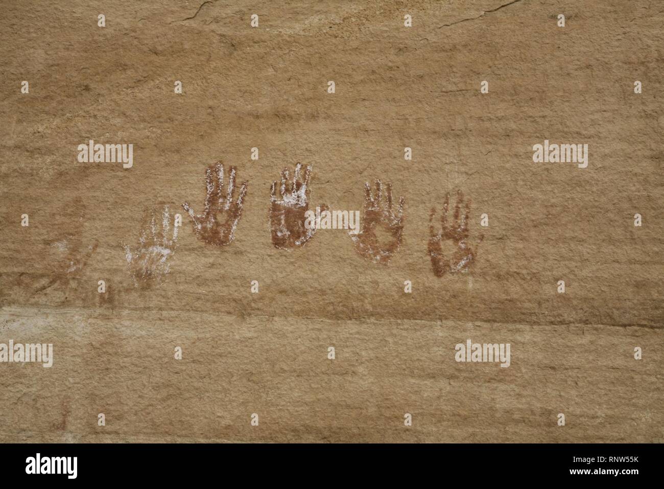 Cedar Mesa Grand Gulch 4 Hands Stock Photo - Alamy