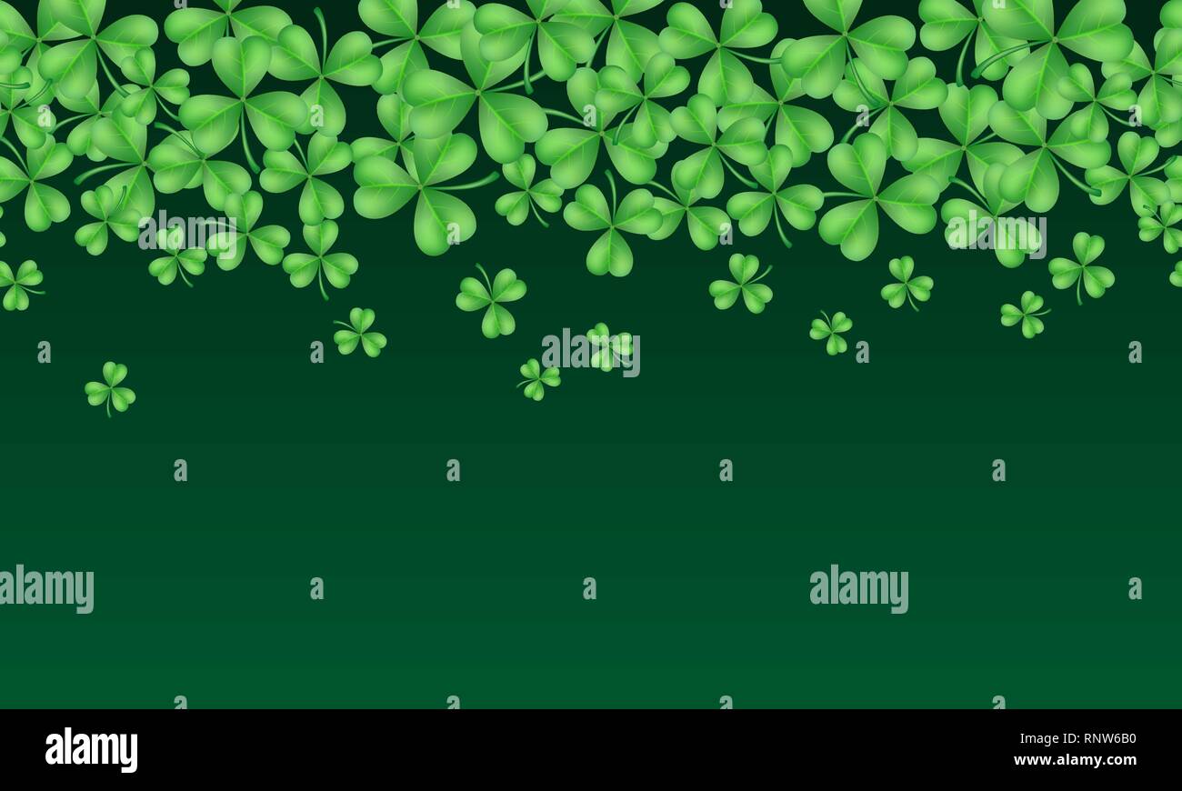 St. Patrick's day seamless background in green colors. Vector ...
