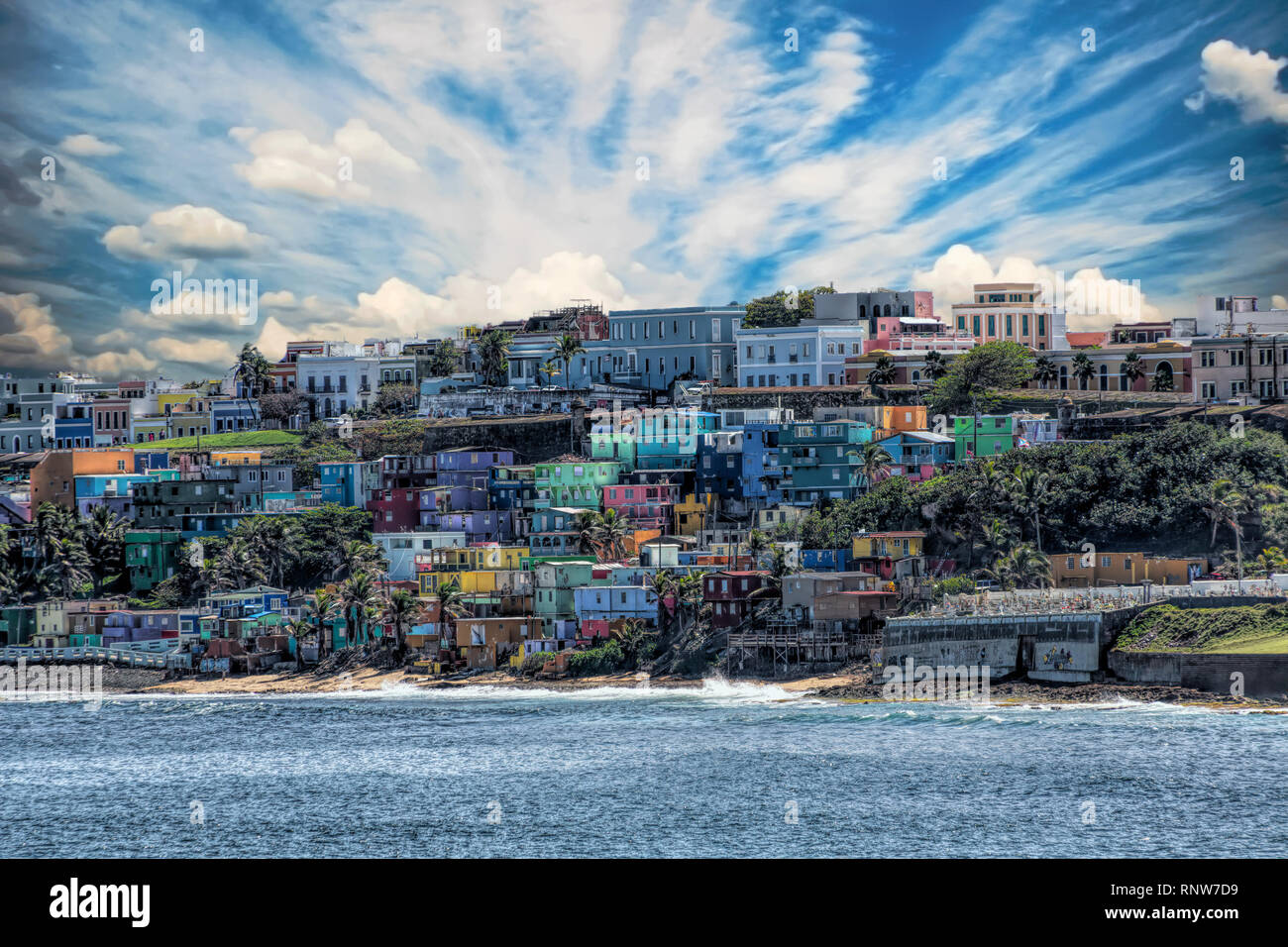 Colorful Coast of San Juan Stock Photo - Alamy