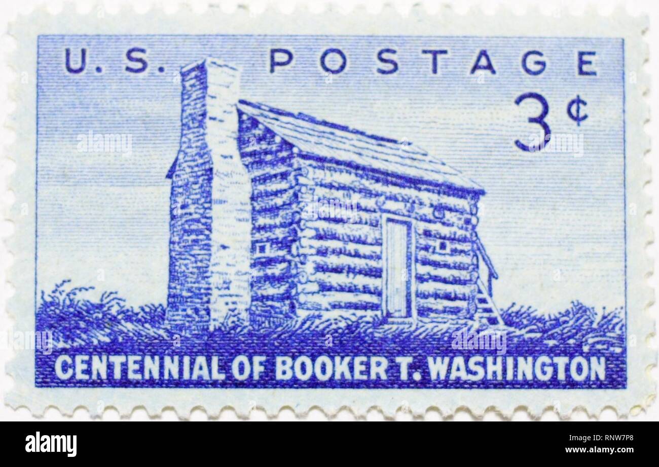 Centennial of Booker T. Washington 3 cent stamp Stock Photo - Alamy