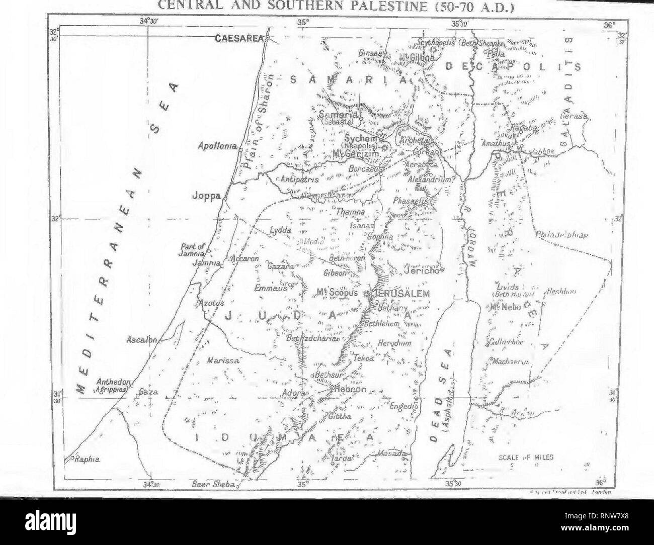 Central & Southern Palestine (50-70 A.D Stock Photo - Alamy