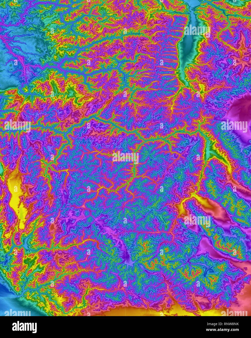 Central Idaho Topo Rainbow 27 Stock Photo - Alamy