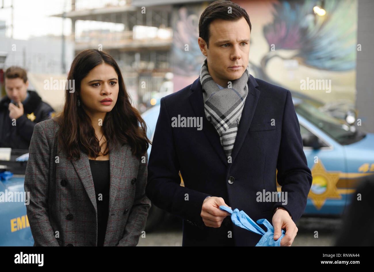 CHARMED, from left: Melonie Diaz, Rupert Evans, 'Bug a Boo', (Season 1 ...