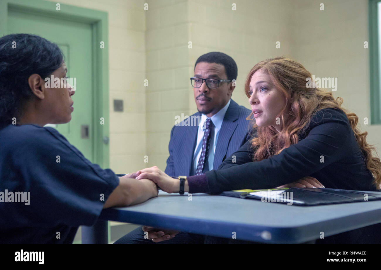 PROVEN INNOCENT, from left: Liza Colon-Zayas, Russell Hornsby, Rachelle ...