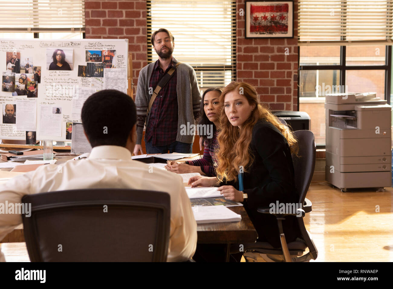 PROVEN INNOCENT, from left: Russell Hornsby (back to camera), Vincent ...