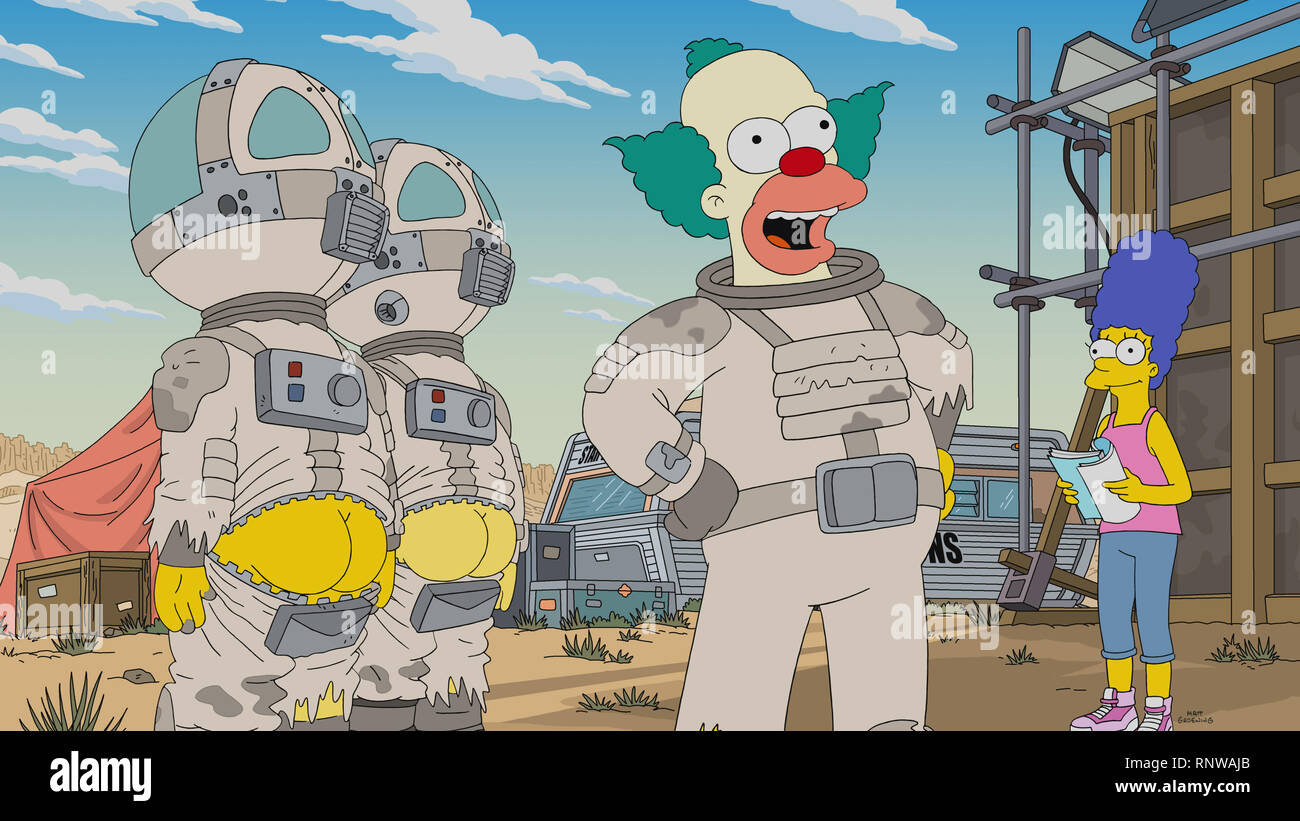 THE SIMPSONS, (from left): Krusty the Clown (voice by Dan Castellaneta), Marge Simpson (voice by ...