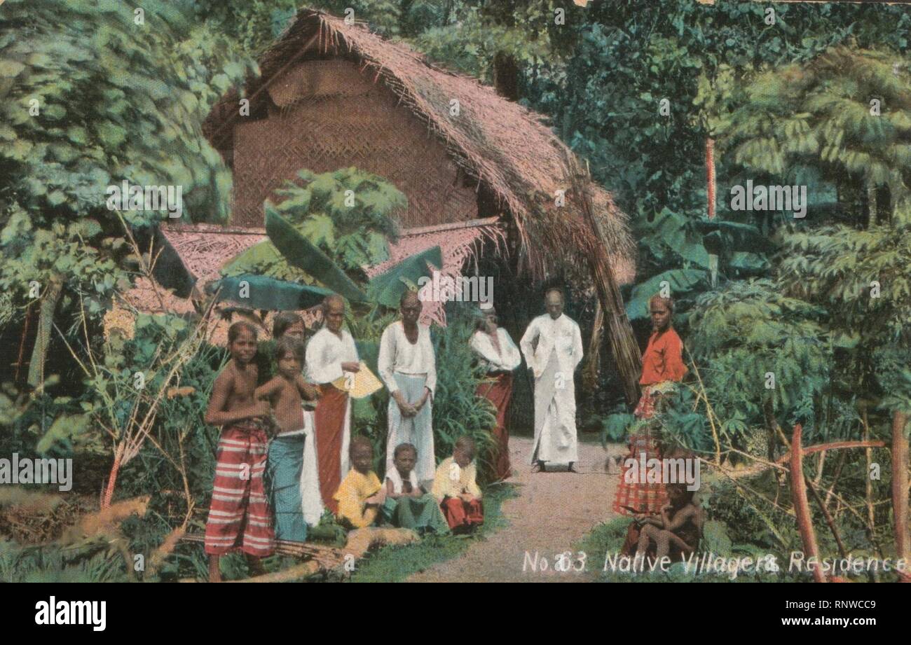 Ceylon Native Village Stock Photo - Alamy