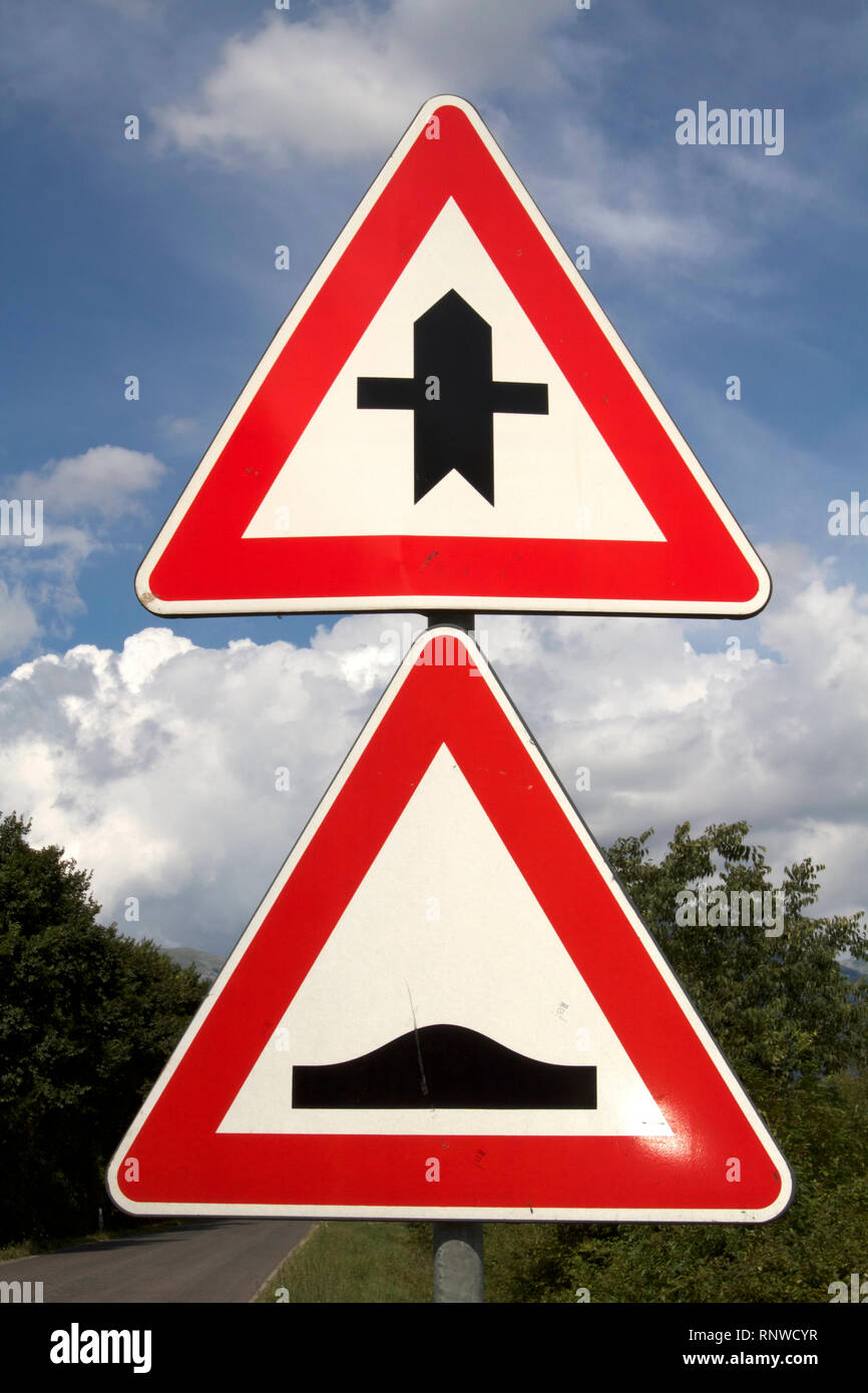 Road Sign Bump Ahead High Resolution Stock Photography and Images - Alamy
