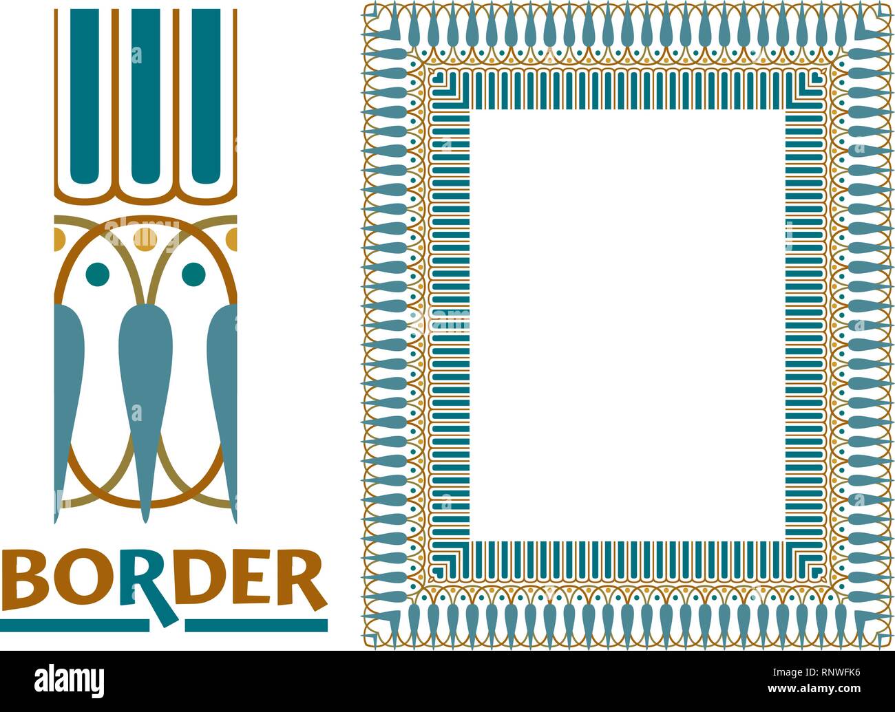 Old World Borders Vector - Tiled frame in plant leaves and flowers ...