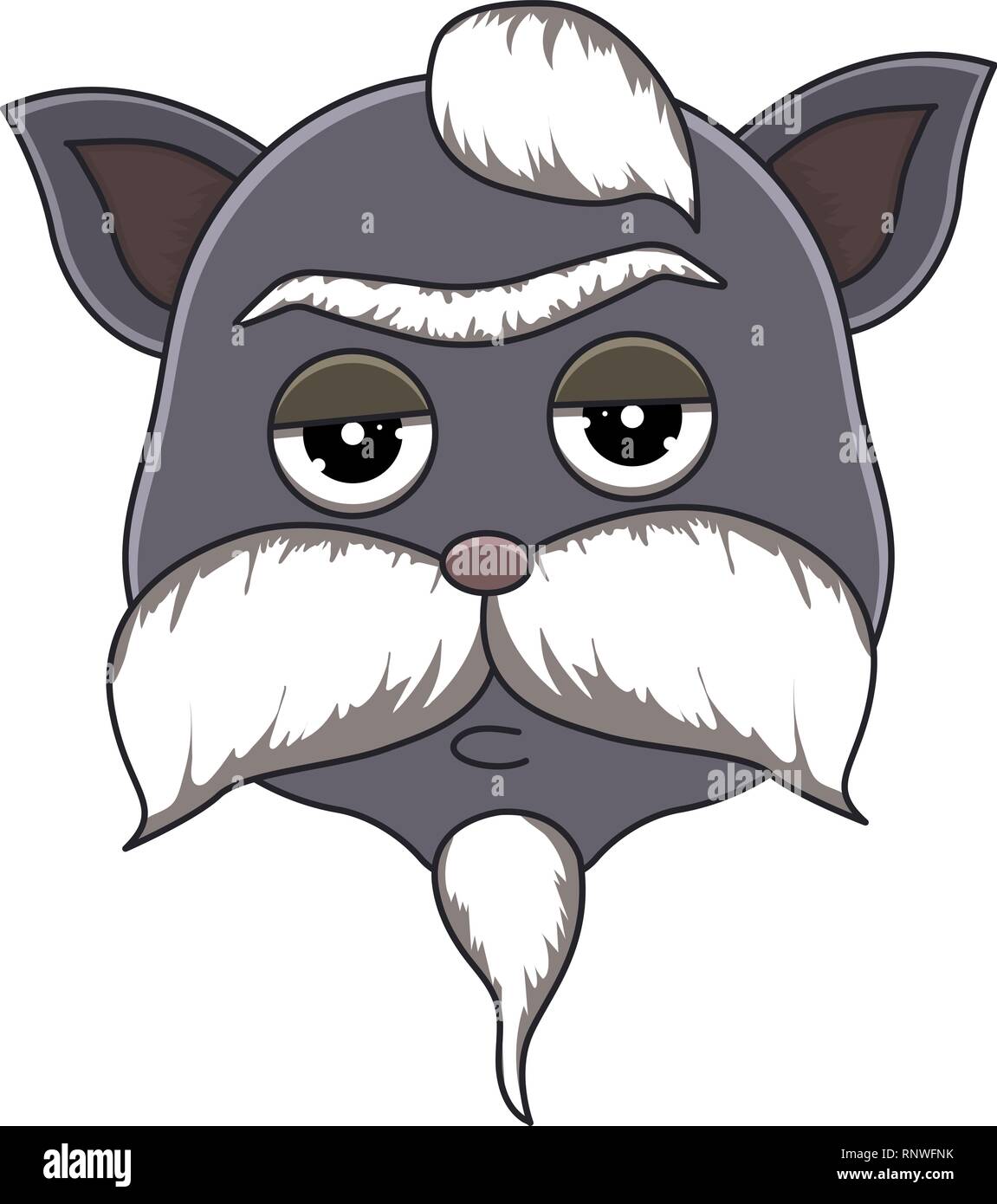Head of cat in cartoon style. Vector illustration Stock Vector Image ...