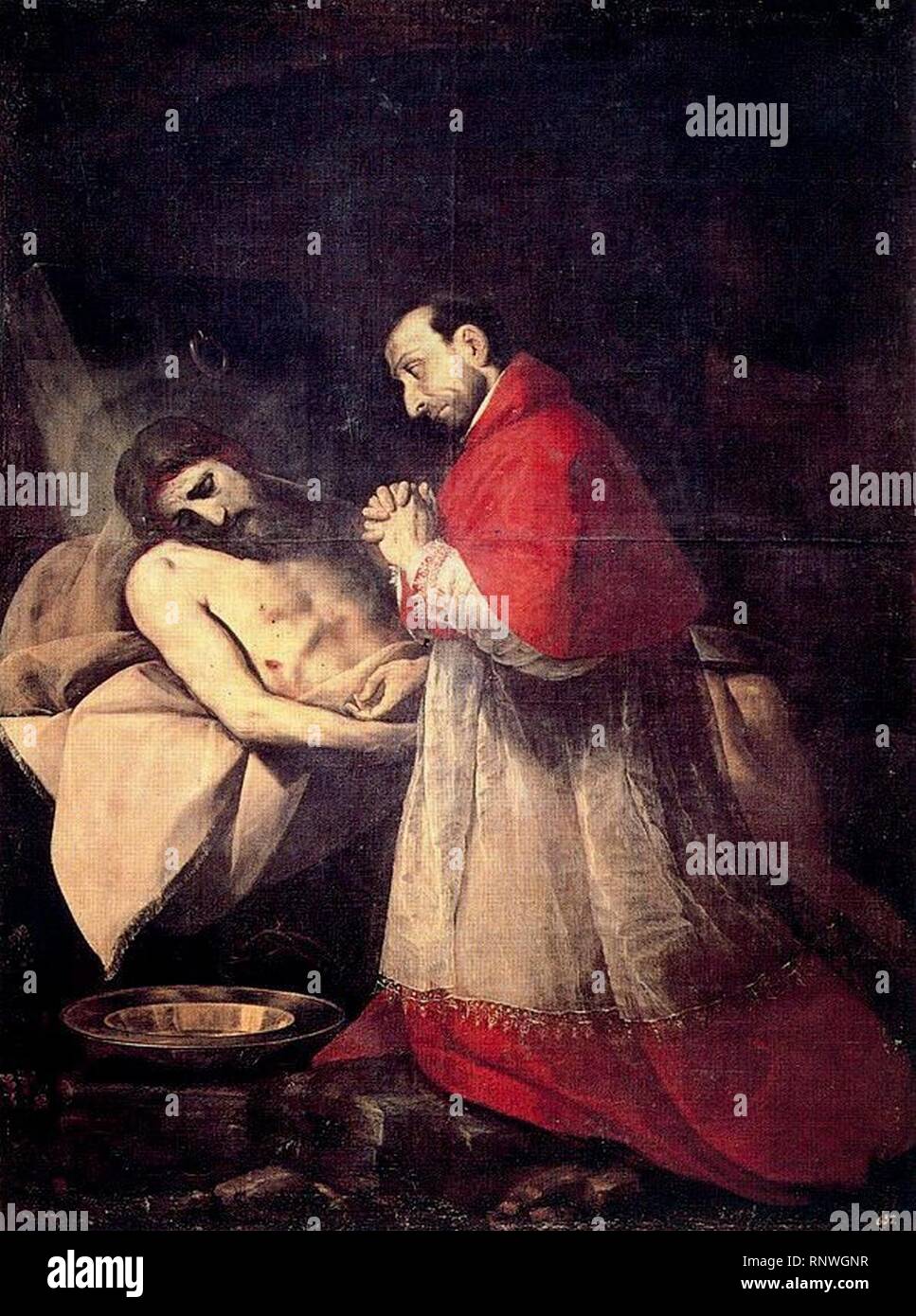 Cerano San Carlos Borromeo adorando a Cristo muerto Prado Stock Photo ...