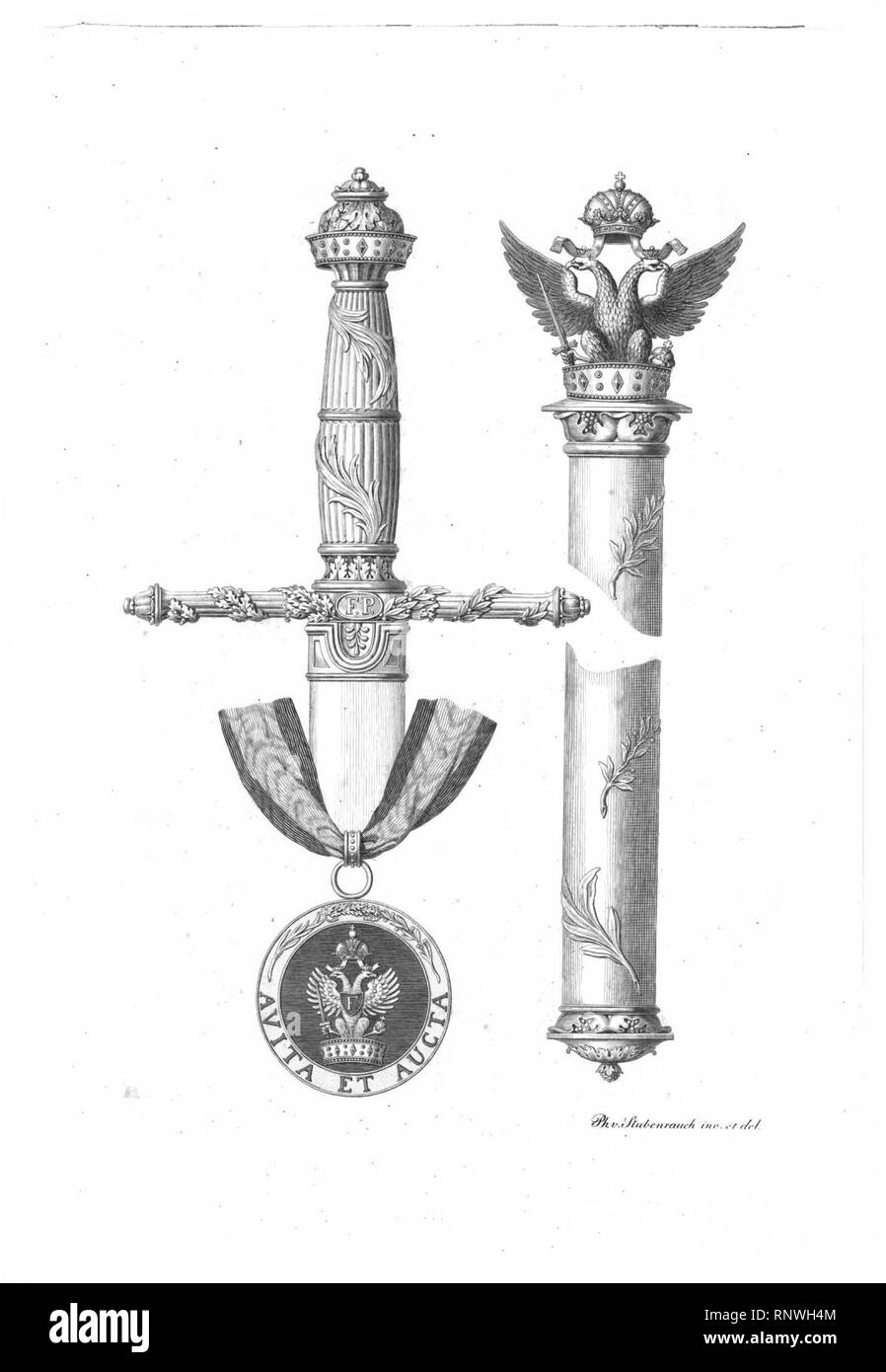 Ceremonial regalia of the Austrian Order of the Iron Crown Stock Photo ...