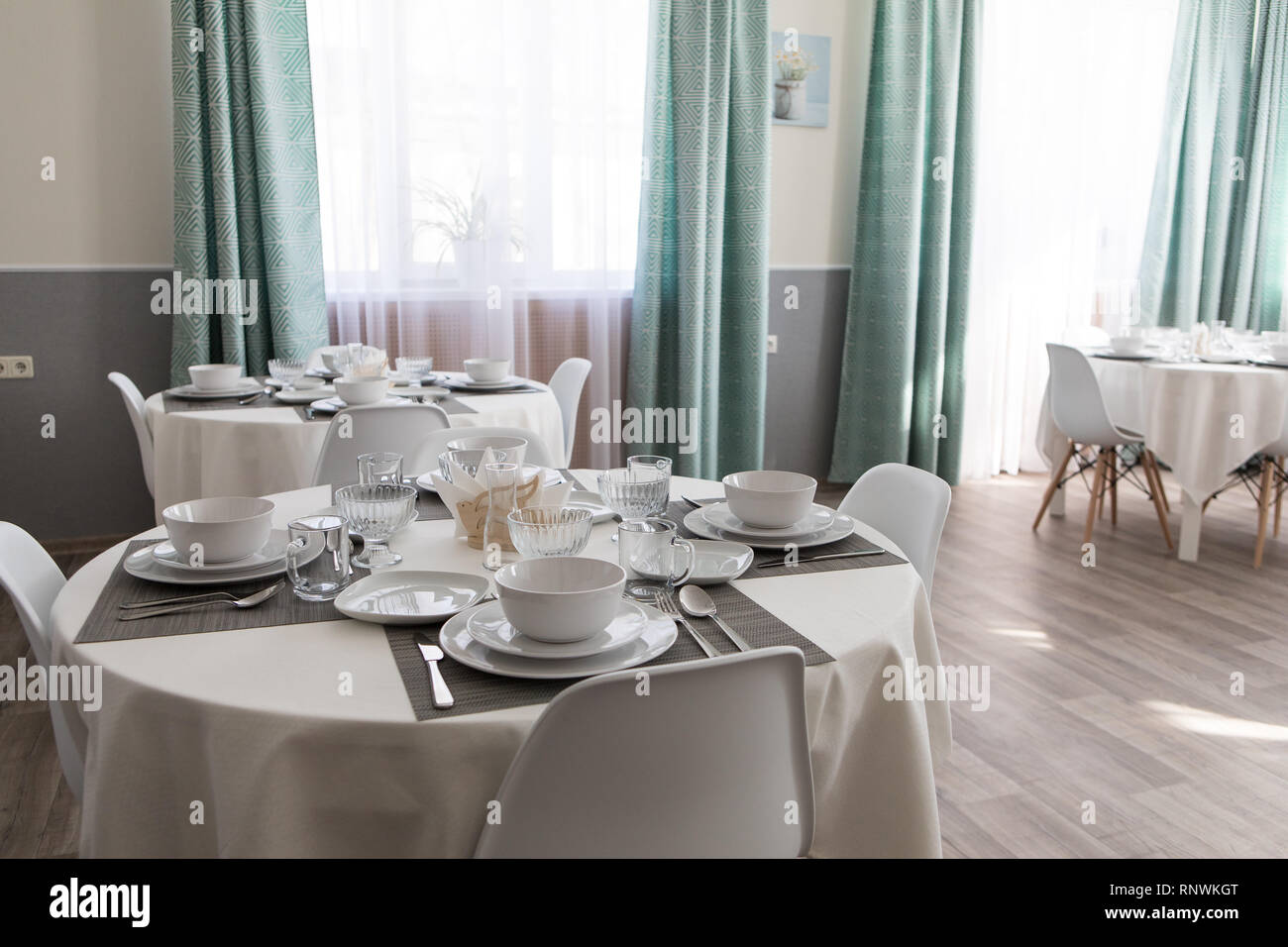 The interior of the dining room in the hospital Stock Photo - Alamy